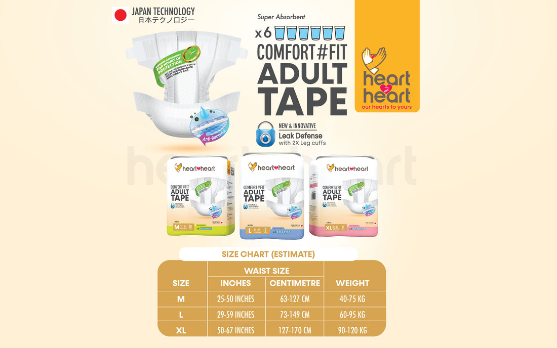 Adult Diapers Tape – www.heart2heart.my